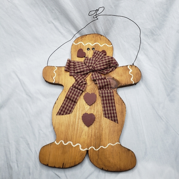 Hand Crafted | Wall Decor | Handmade Large Rustic Wood Gingerbread Man ...